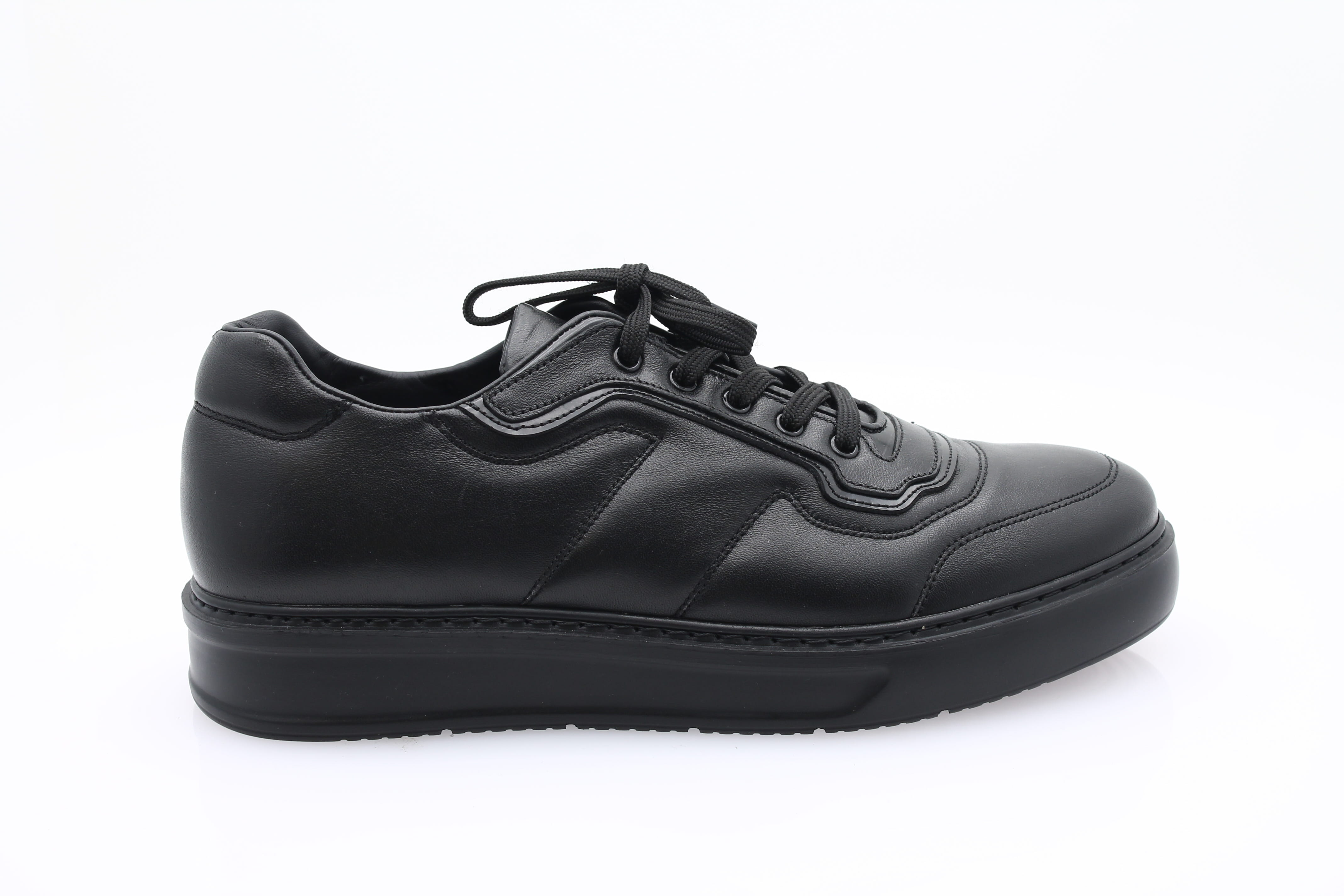 ROBERTO SERPENTINI - Baskets en cuir - Noir | Meilleur prix chez Degrif